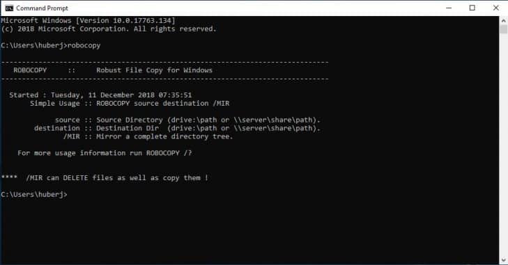 All ROBOCOPY PARAMETERS and switches in the overview