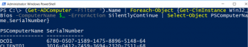Seriennummer aller Computer im AD mit PowerShell - www.itnator.net