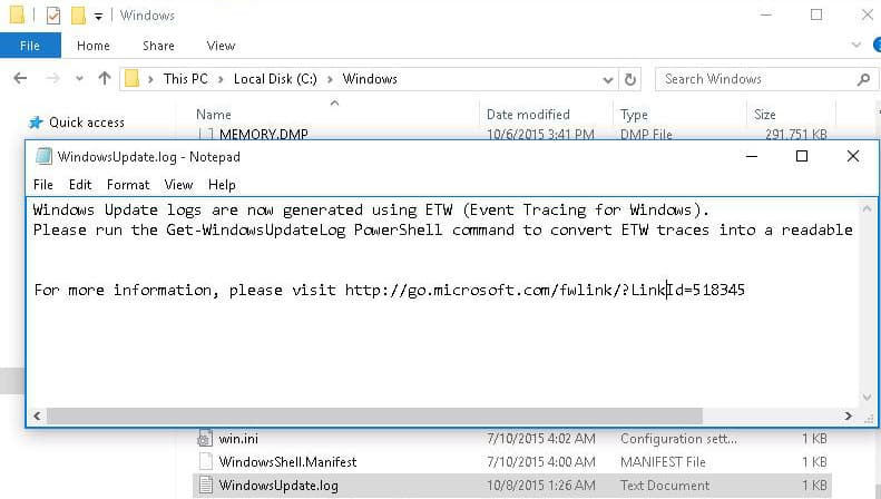 WindowsUpdate.log bei Windows 10 - www.itnator.net