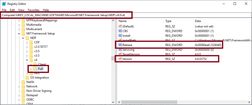 .NET Framework Versionen / installierte Version ermitteln - www.itnator.net