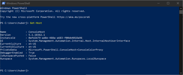 Powershell Version Anzeigen Mit Get Host