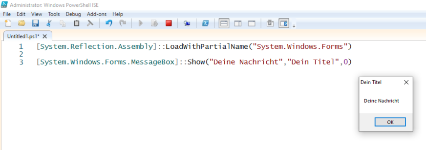 MessageBox mit PowerShell realisieren - www.itnator.net