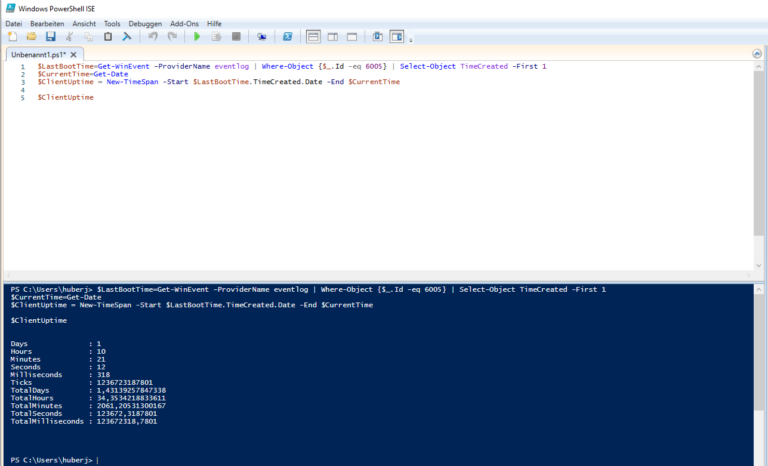 Betriebszeit auslesen mit PowerShell oder Task-Manager - www.itnator.net