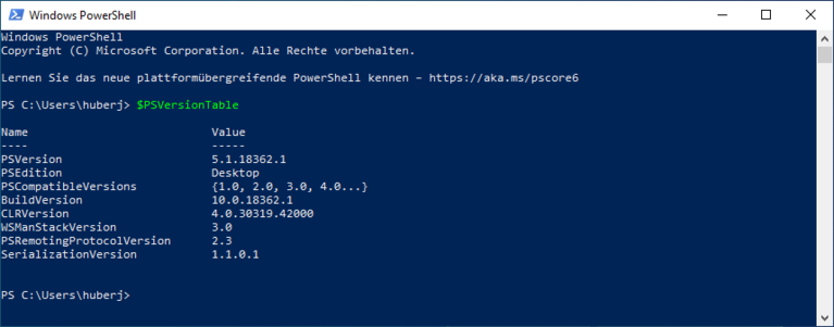 PowerShell Version anzeigen mit Get-Host - www.itnator.net