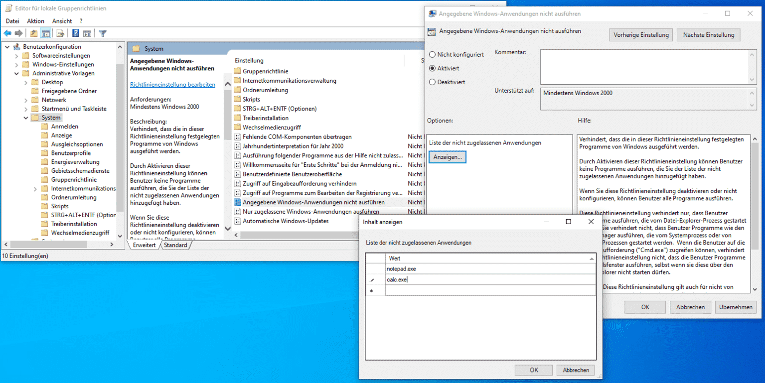Anwendungen blockieren per Registry oder GPO - www.itnator.net