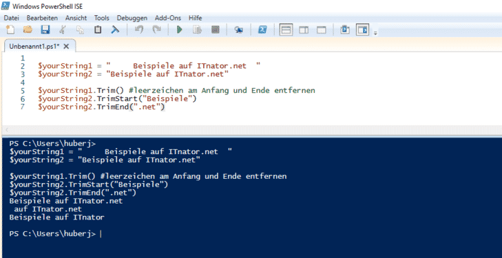 String in PowerShell (Trim, Substring, Contains, etc.) - www.itnator.net