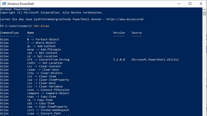 PowerShell: Alias Liste mit Get-Alias & Neuen anlegen - www.itnator.net