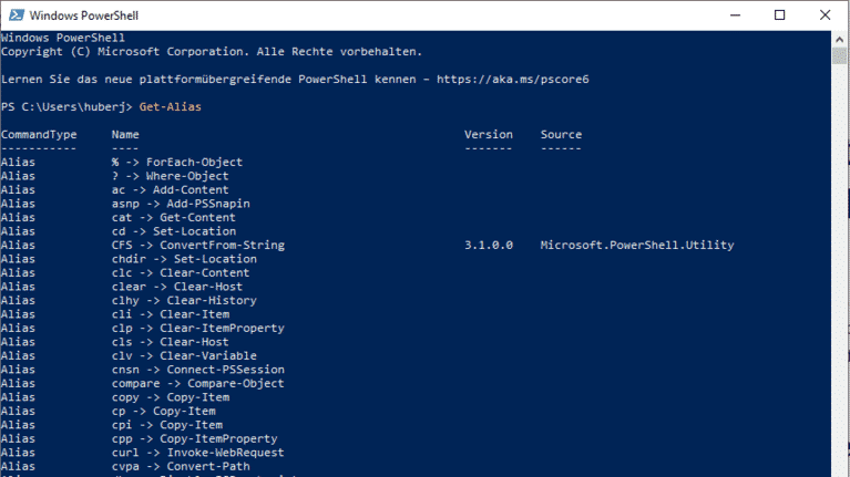 PowerShell: Alias Liste mit Get-Alias & Neuen anlegen - www.itnator.net