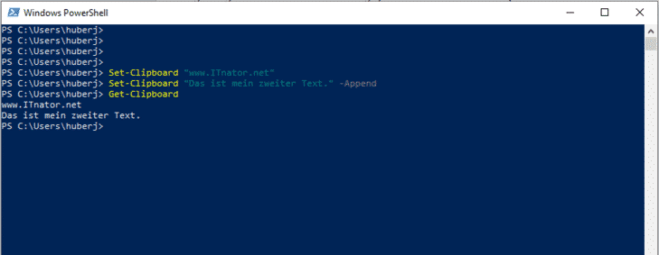 PowerShell: Zwischenablage kopieren, anzeigen, leeren - www.itnator.net
