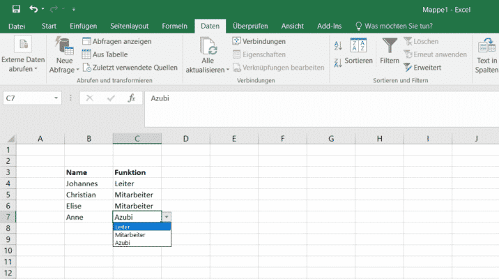 Excel: Auswahlliste (Dropdown) erstellen - www.itnator.net
