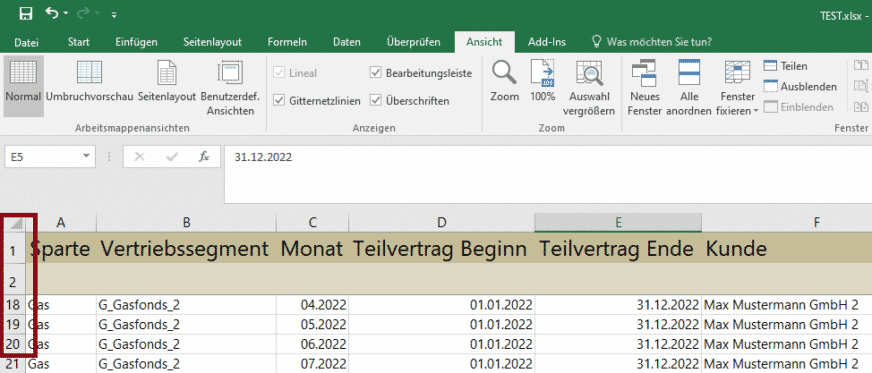 Excel: Fenster, Zeilen und Spalten fixieren - www.itnator.net
