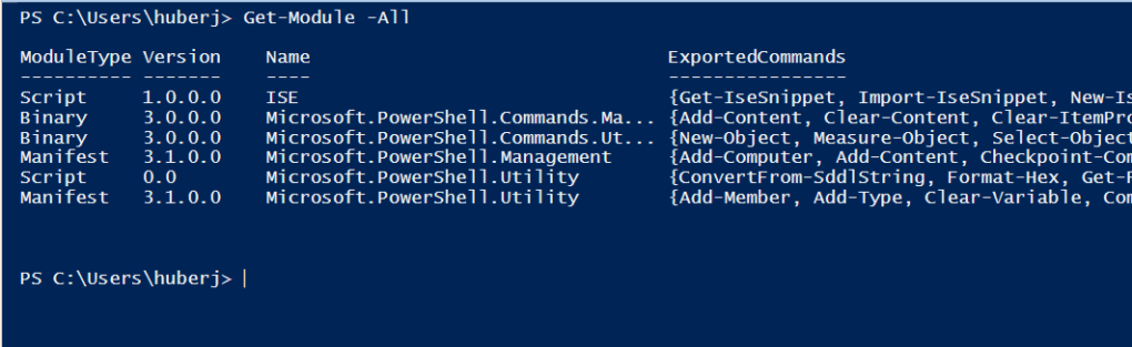 PowerShell Module anzeigen mit Get-Module - www.itnator.net