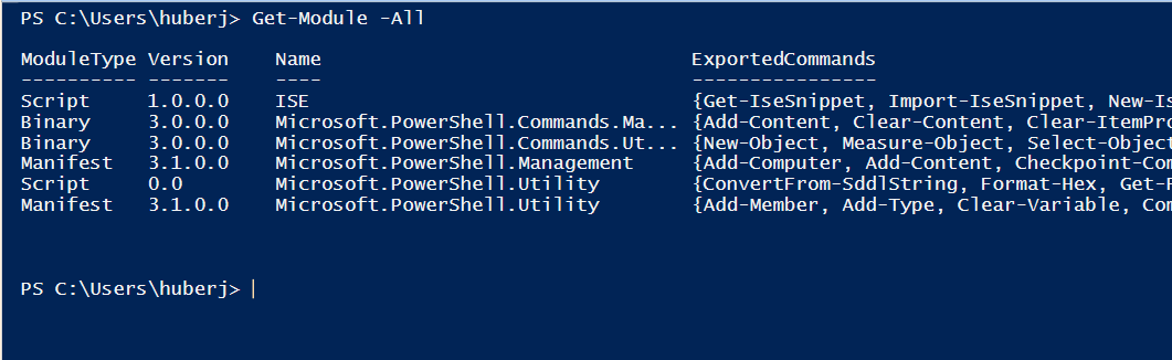 PowerShell Module anzeigen mit Get-Module - www.itnator.net