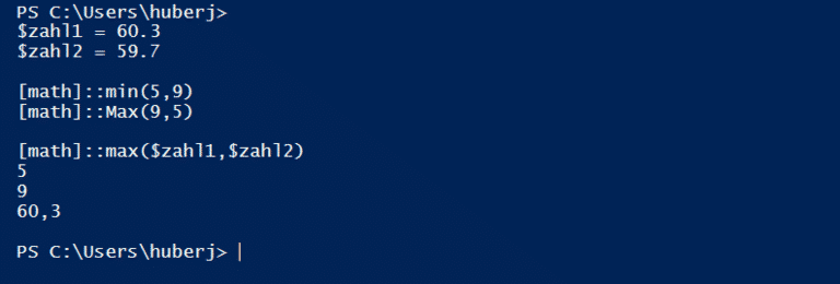Zahlen in PowerShell - Pi, Potenz, Wurzel, Runden - www.itnator.net