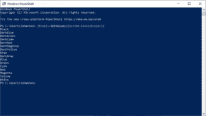 Verfügbare Farben in der PowerShell Console - www.itnator.net